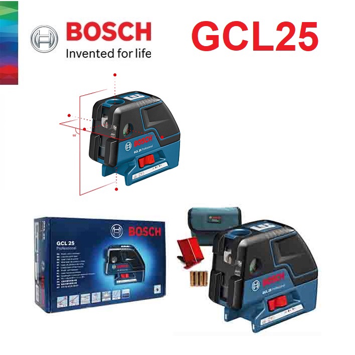 เลเซอร์กำหนดจุดและเส้นระดับ GCL25 BOSCH รับประกัยศูนย์ 6 เดื่อน | Shopee Thailand