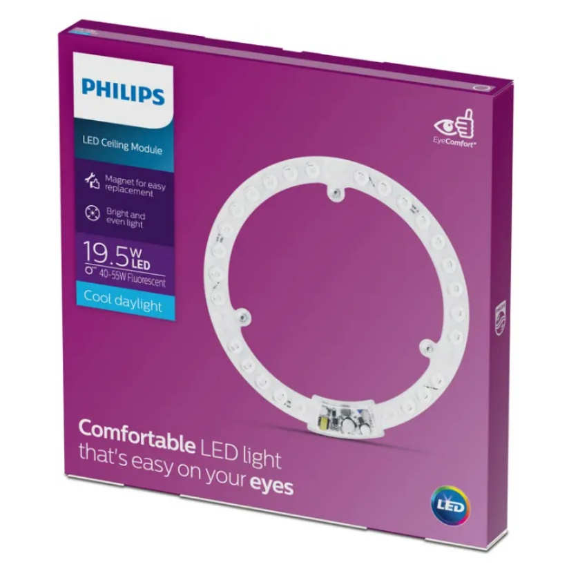แผงไฟเพดานกลมเซ็ต LED 19.5 วัตต์ Cool Daylight PHILIPS รุ่น LED CEILING ...