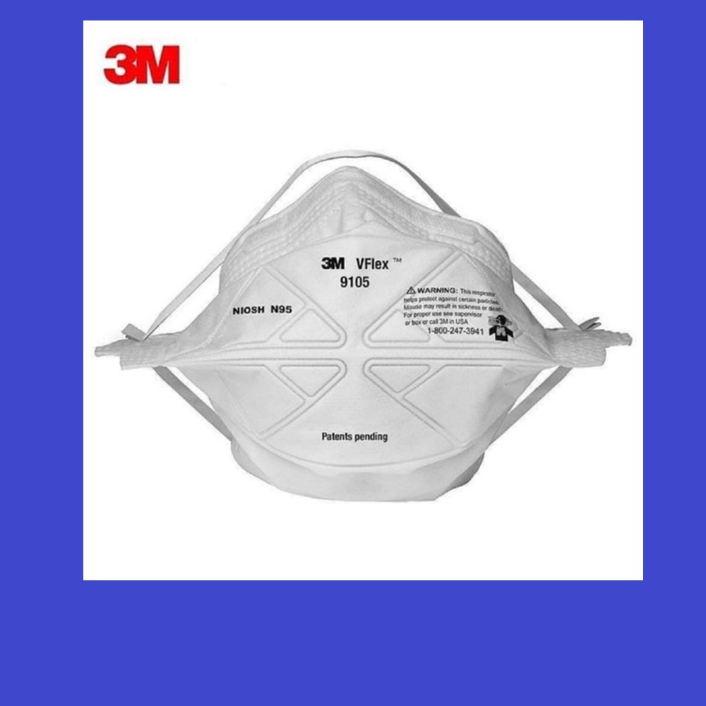 3M-9105 N95 VFLEX หน้ากากกันฝุ่นPM2.5พับได้ (50ชิ้น) | Shopee Thailand