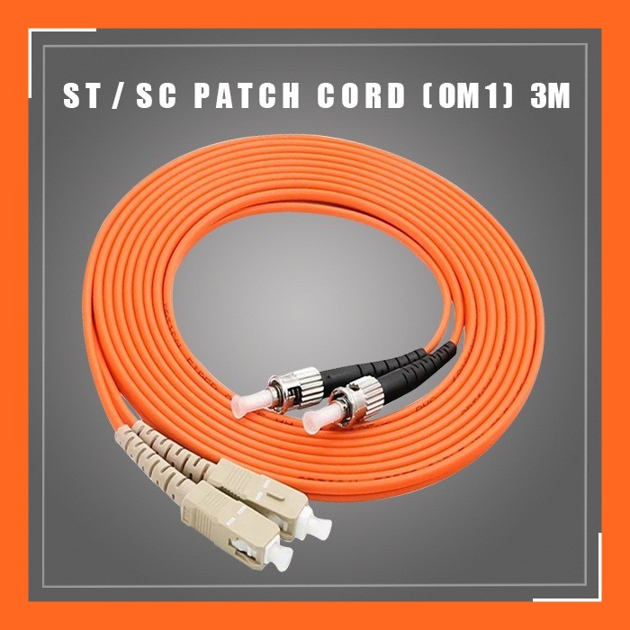 สาย Patch cord Fiber optic ST to SC Multi-mode 62.5/125um(OM1), duplex ...
