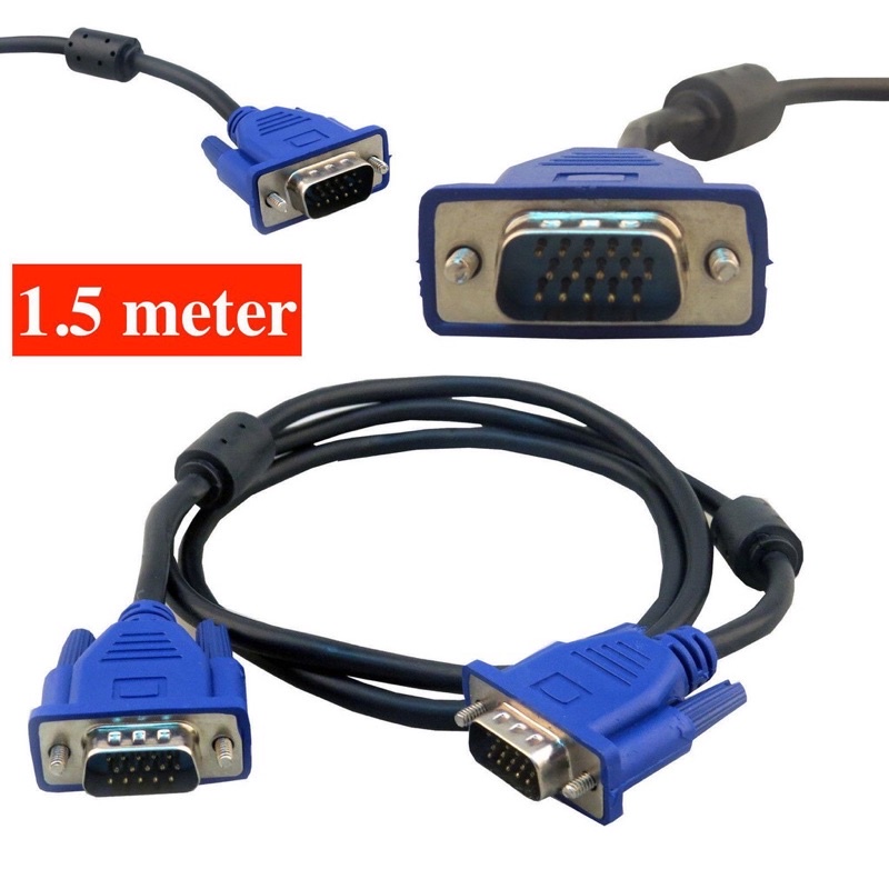CABLE VGA RGBสายจอ VGA 1.5 เมตร ผู้ผู้ ใช้ต่อคอมกับจอ สัญญภาพอย่างเดียว ...