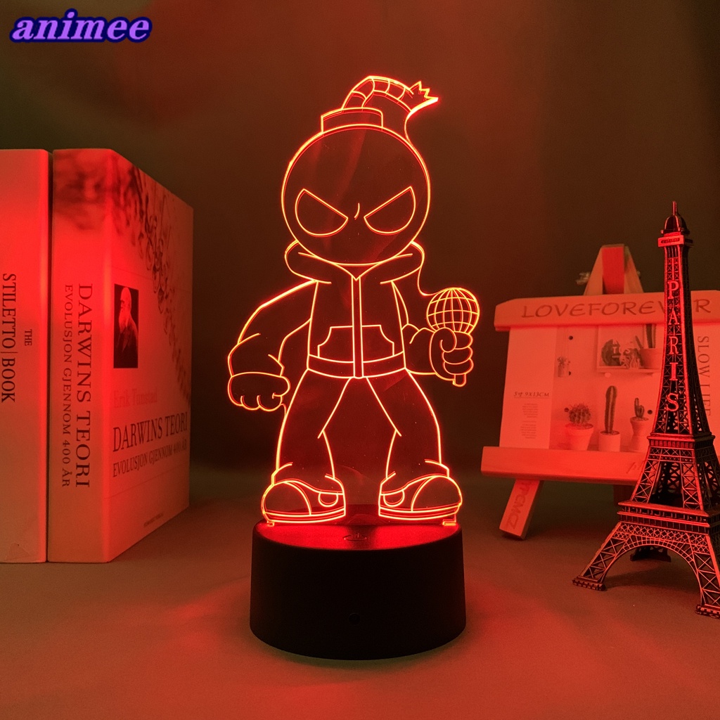 โคมไฟกลางคืน Led รูปเกม Friday Night Funkin Whitty 3d สําหรับตกแต่งห้อง ...