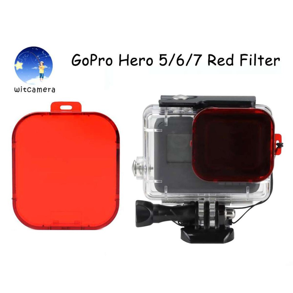 Hero Gear Diving กรองสำหรับGoPro Hero 5/6/7 การกระทำ Camera(สีแดง) Hero ...