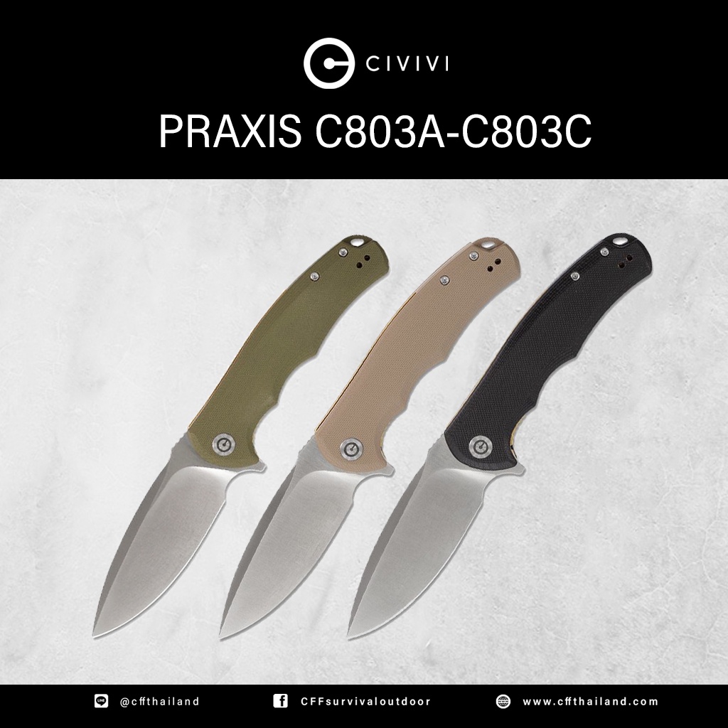 มีดพับ CIVIVI C803A-C803C PRAXIS | Shopee Thailand