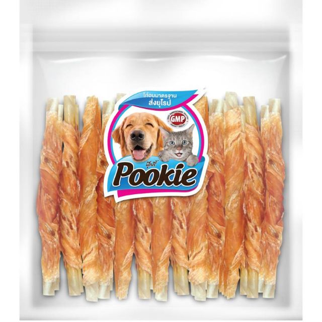 pookie snack ไก่พันหนังเกลียว เป็นขนมสำหรับสุนัขตัวโปรดของคุณเพื่อการทำ ...
