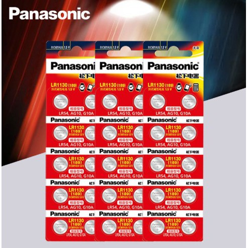 Panasonic แบตเตอรี่ AG10 LR1130 LR54 L1131 1.5V button battery ...