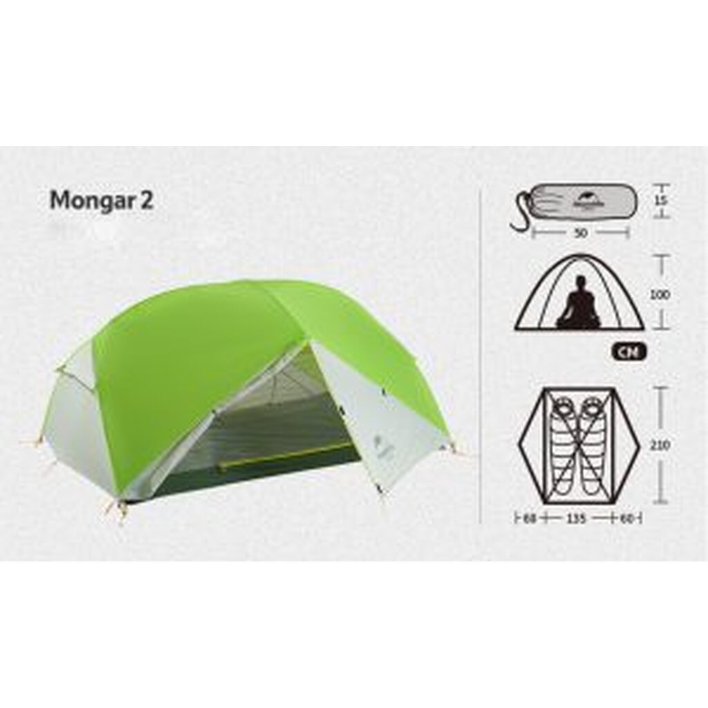 Naturehike Mongar 2 20D เต็นท์ สำหรับ 2 คน | Shopee Thailand