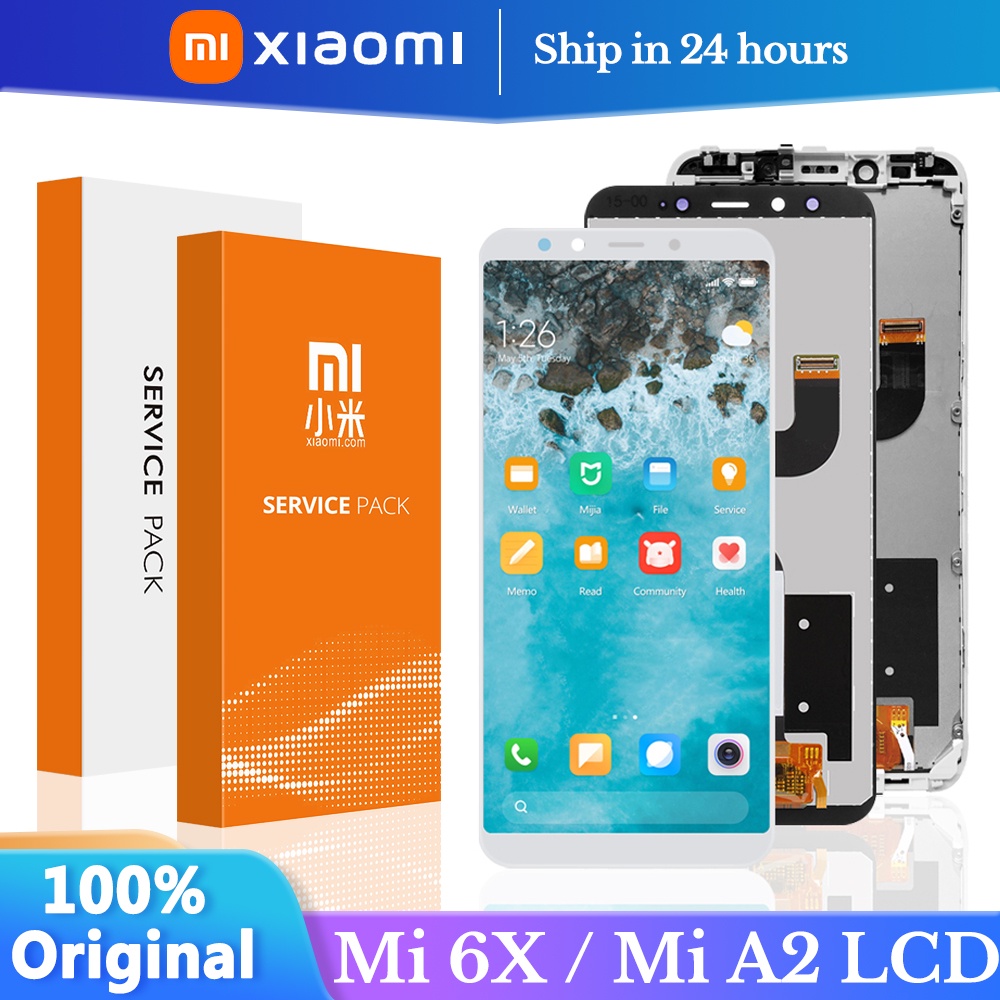 NEW Original LCD With Frame For XiaoMi Mi A2 MIA2 LCD Display Screen ...