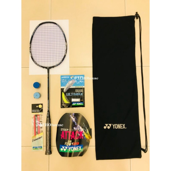 Yonex VOLTRIC ZZ-FORCE II แบดมินตันแร็คเก็ต (4UG5) สูงสุด 24LBS ...