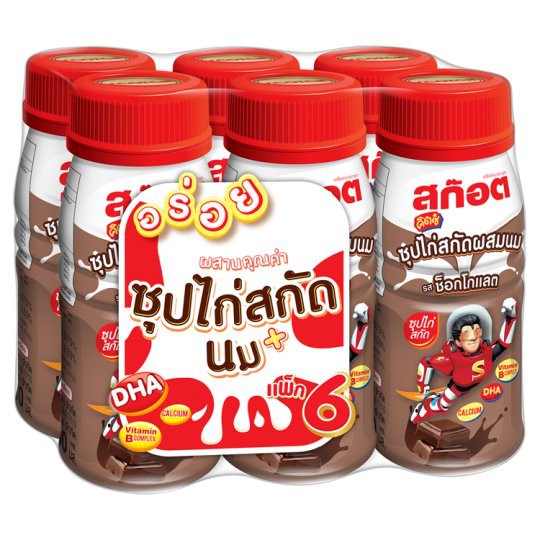 🔥HOT🔥 สก๊อต คิตซ์ ซุปไก่สกัดผสมนมรสช็อกโกแลต 160มล. x 6 ขวด Scotch Kitz ...