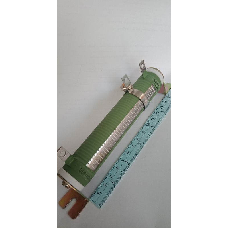 10R 100W(10โอห์ม)100วัตต์(แพ็ค1ตัว)รีซิสเตอร์แบบไววาวส์เลื่อนล็อคปรับค่าได้ Rเขียว 10โอห์ม 10E ...