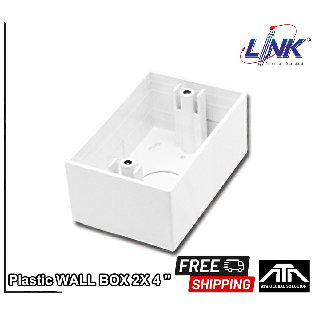 บล๊อค ติดผนัง Plastic WALL BOX 2X 4" (ลึก 47 mm.) พลาสติกแพ็ค 1 ชิ้น ...