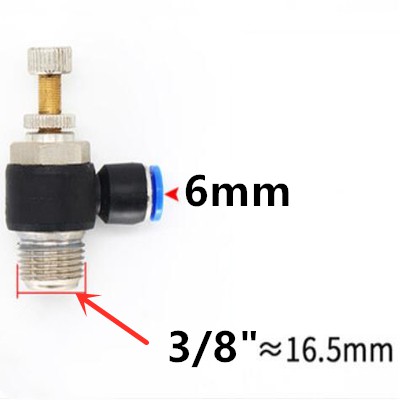 1/8" 1/4" 3/8" 1/2" Male Thread To OD 6mm 8mm 10mm 12mm Pneumatic Speed ...