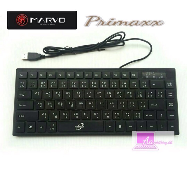 primaxx.. Keyboard Slim mini สีดำ.... (แถมชิลิโคลน/กันน้ำ/กันฝุ่น)WS-KB ...