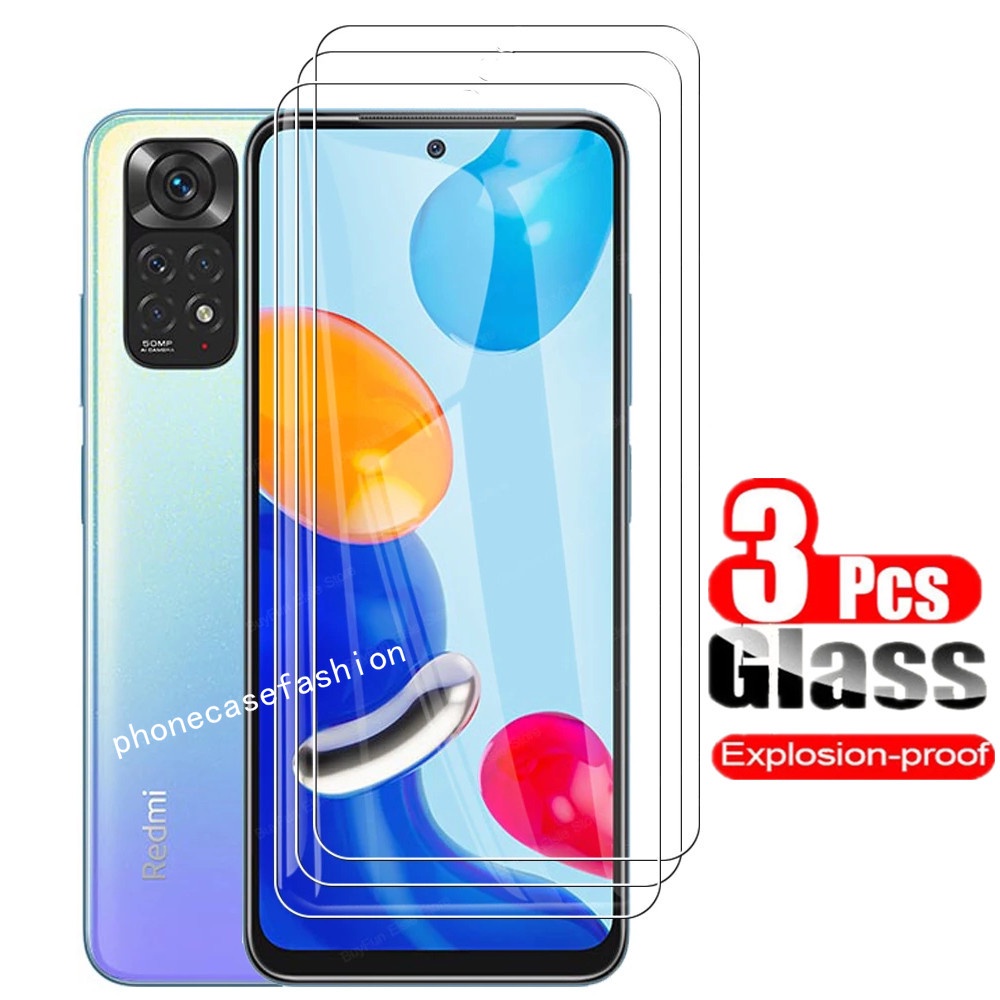 ฟิล์มกระจกนิรภัยกันรอยหน้าจอ แบบเต็มจอ สําหรับ Xiaomi Redmi Note 11 10 ...