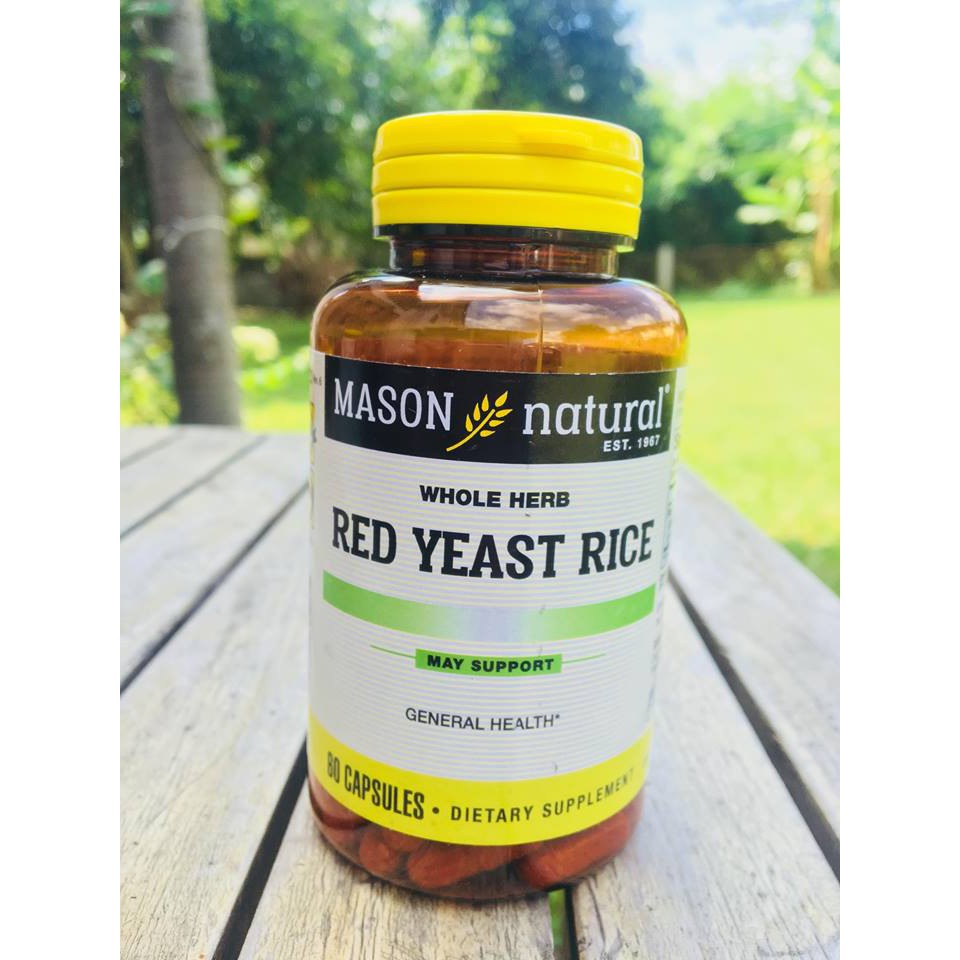 (Mason Natural) Red Yeast Rice 600mg* 60 Capsules สารสกัดจากข้าวยีสต์ ...