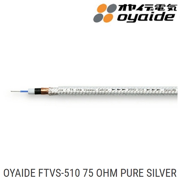 สายตัดแบ่ง OYAIDE FTVS-510 75 OHM PURE SILVER COAXIAL DIGITAL CABLE ของ ...