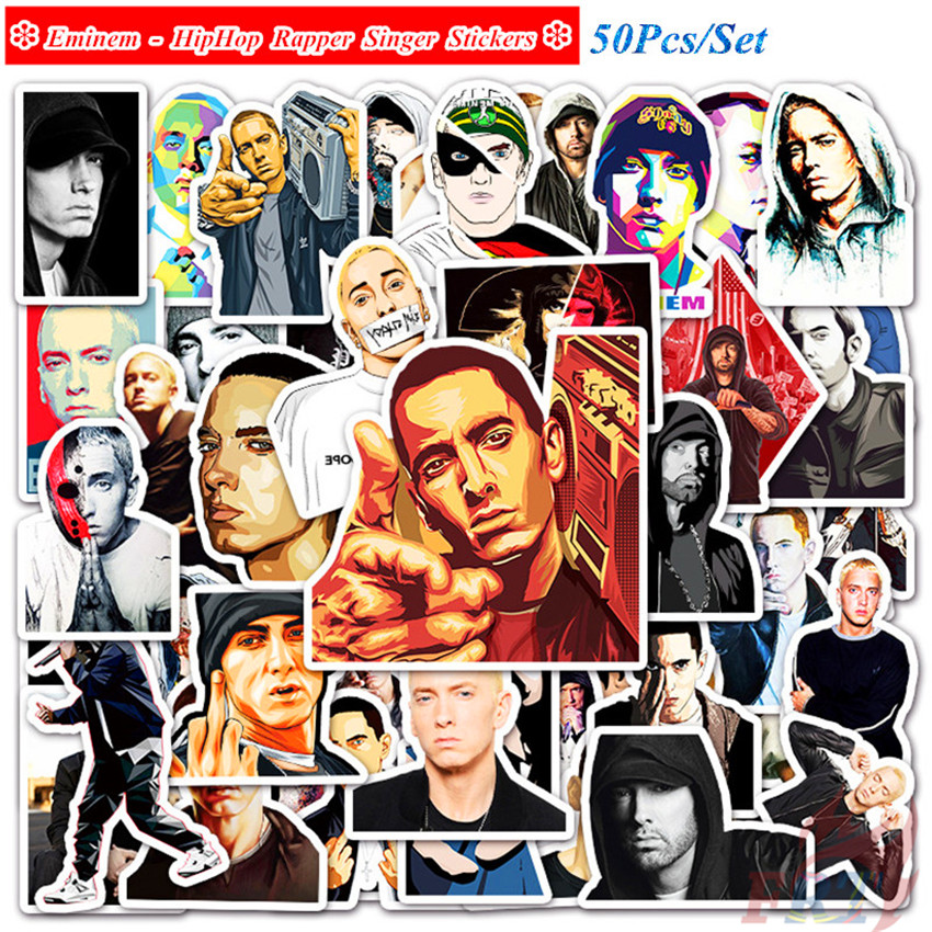 Eminem Series 01 HipHop Rapper Singer Slim Shady สติ๊กเกอร์ 50Pcs/Set ...
