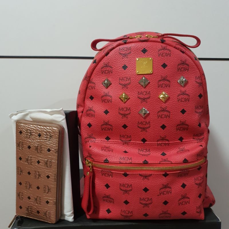 เป้ MCM size M & กระเป๋าตัง MCM zippy | Shopee Thailand