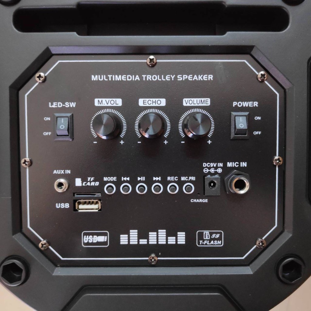 SKG ลําโพงบลูทูธ 8นิ้ว เบสหนัก AV-5502 BT8 2ดอก ตัวท็อปไมค์ลอย มีหูหิ้วและล้อลาก ไฟLED ลำโพงล้อ ...