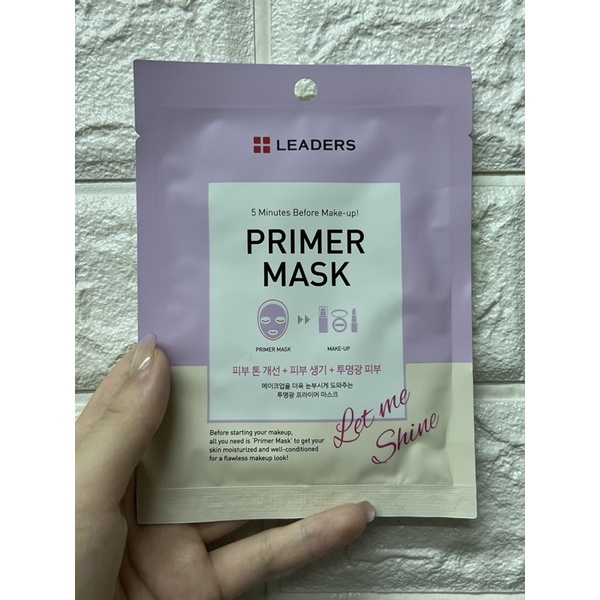 Leader Primer Mask ของแท้ 100% แผ่นมาส์กเตรียมผิวก่อนแต่งหน้า 5 นาที ...