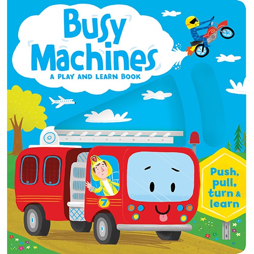 Busy Machines: A Play and Learn Book push, pull, turn & learn Board ...