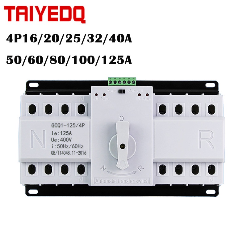 4P Dual Power ats Automatic Transfer Switch Circuit Breaker MCB AC 220V ...