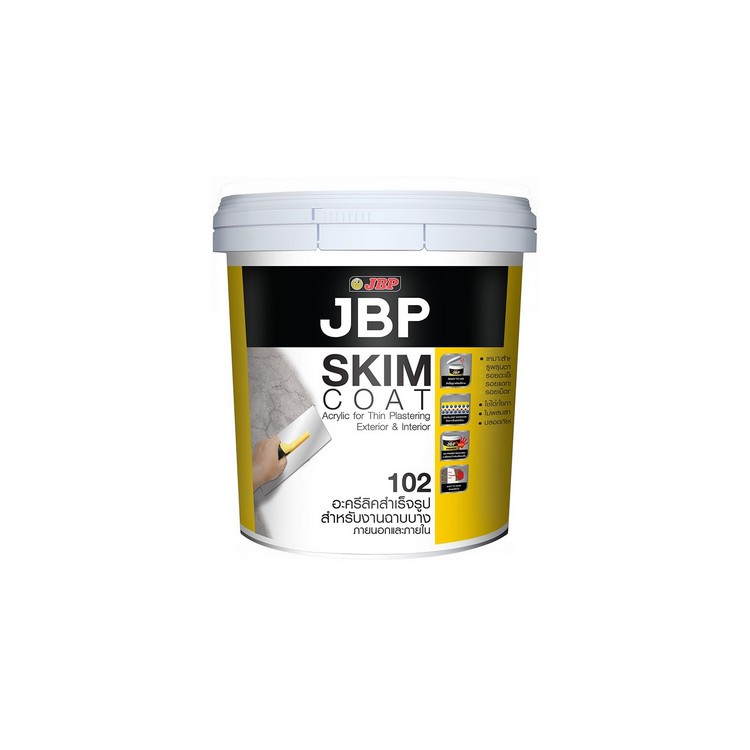 อะครีลิคงานฉาบภายนอกและภายใน JBP SKIM COAT 102 25KG สีขาว | JBP | JBP Skim Coat 102 25KG หมั่น ...