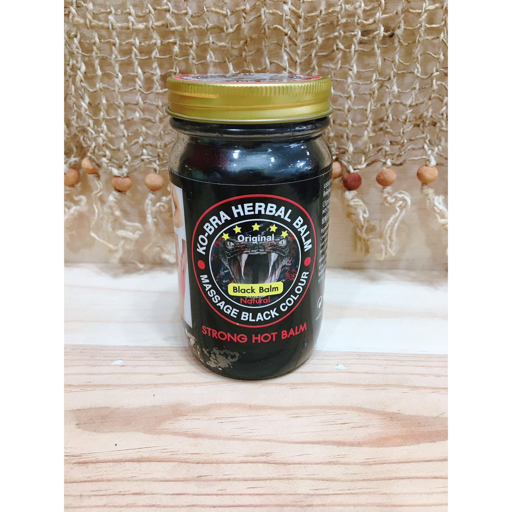 KO-BRA HERBAL BALM Black Balm 200g (1 ชิ้น) บรรเทาอาการปวดตามข้อ ตึง ...