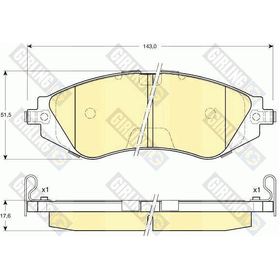 Girling ผ้าเบรคหน้าเชฟโรเลต Chevrolet Optra '03-'10 /6131719-1/T อะไหล่ ...