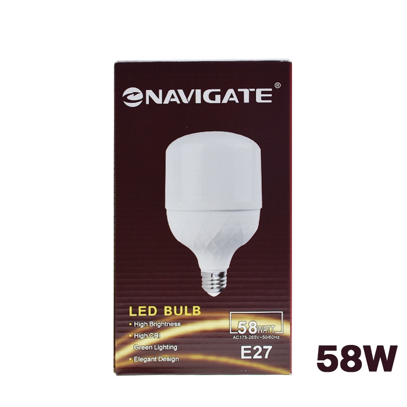 Navigate หลอดไฟ led กลม กำลังไฟ 28w /38w/ 48w /58w แสงสีขาว LED BULB ...