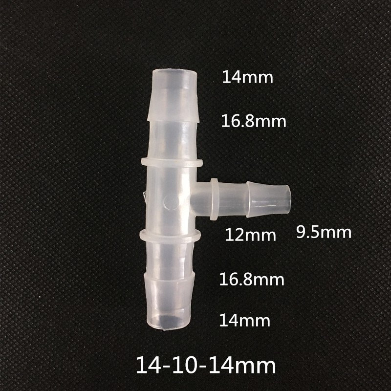 3mm-14mm PP Plastic Reducing Tee Connector For Silicone tube Soft Hose ...
