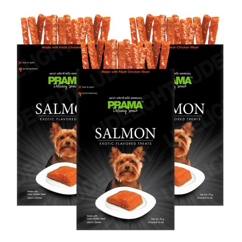 ขนมสุนัข Prama Stick รสปลาแซลมอน 70 กรัม (3 ซอง) PRAMA Dog Treat Salmon ...