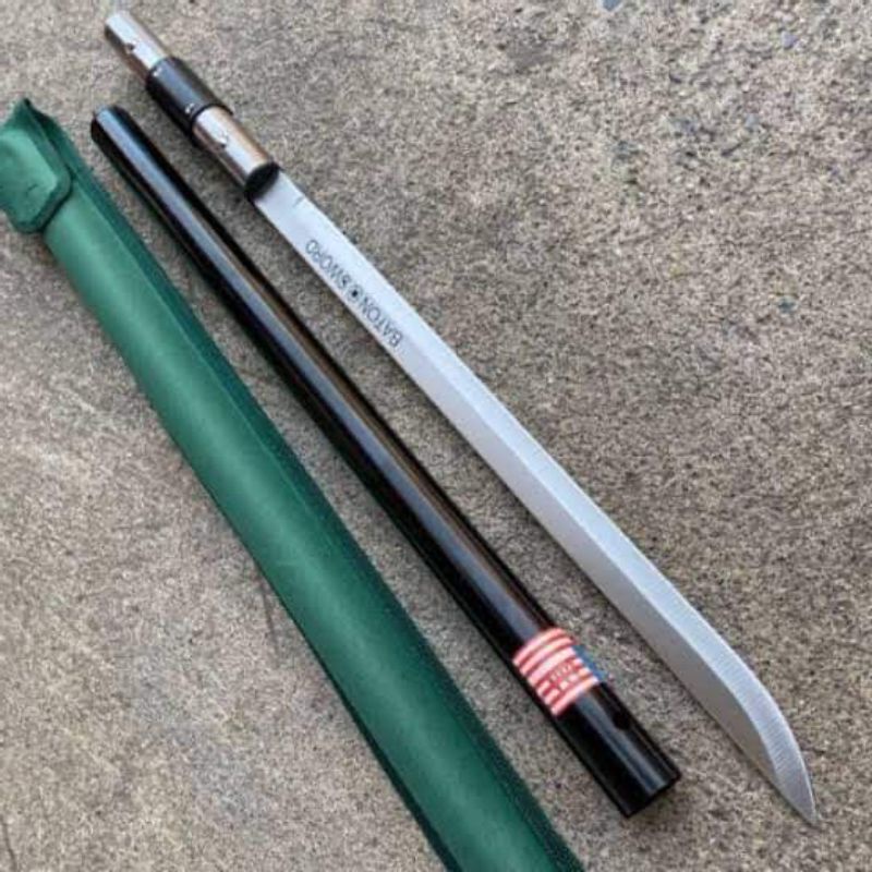 กระบองดาบสแตนเลส Baton Sword ขนาดรวมต่อด้าม 34.5 นิ้ว พร้อมซองผ้าสี ...