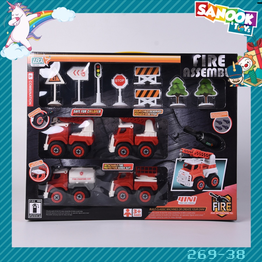 Sanook&Toys ชุดของเล่นรถดับเพลิงพร้อมอุปกรณ์ ขนาด 46x9.5x36ซม. #269-38 ...
