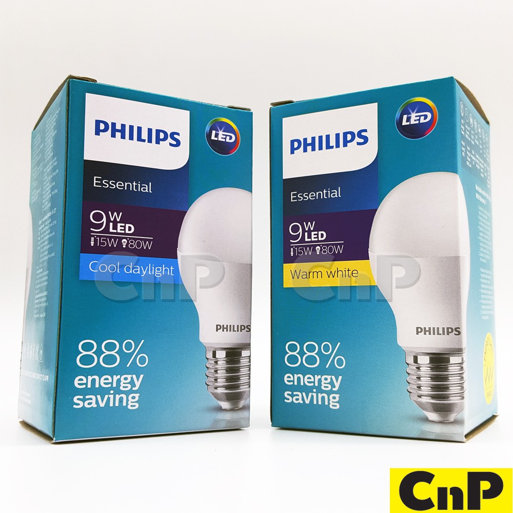 PHILIPS หลอดไฟ LED Bulb 9W ฟิลิปส์ รุ่น Essential | Shopee Thailand