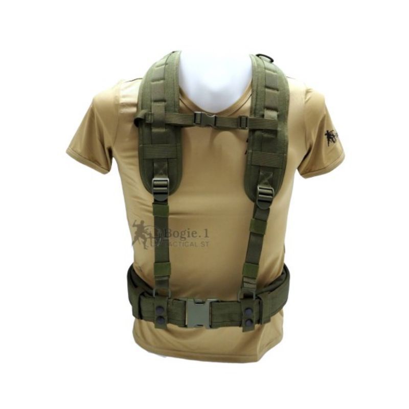 สายเก่ง สายโยงบ่าทหาร สีเขียว-สีดำ ผ้าคอร์ดูร่า 1000D Bogie.1เเท้100%(ราคานี้ไม่รวมเข็มขัดครับ ...