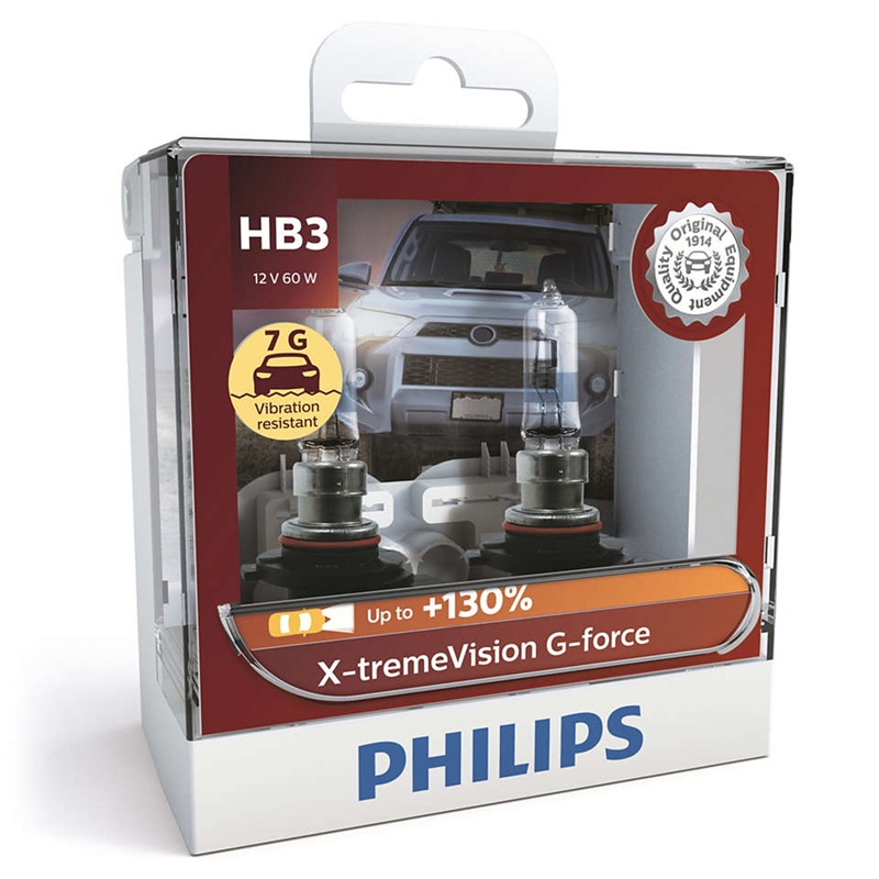 SALE PHILIPS หลอดไฟหน้ารถยนต์ X-treme Vision G-Force +130% 3700K HB3 ...
