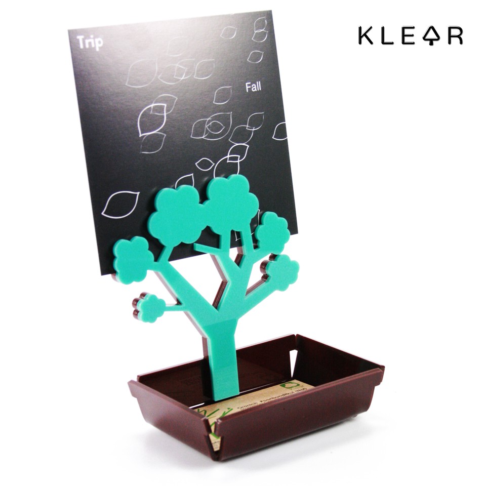 KLEAR Ging3 Name card&Photo holder กล่องใส่นามบัตร วางรูปภาพ เก็บโปสการ์ด ของใช้บนโต๊ะทำงาน อะคร ...