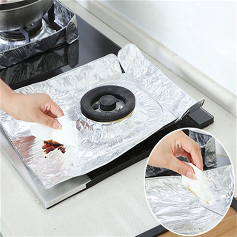 2022 สินค้าขายดี ♙ 2pcs/set Reusable Tin Foil Gas Stove Surface ...