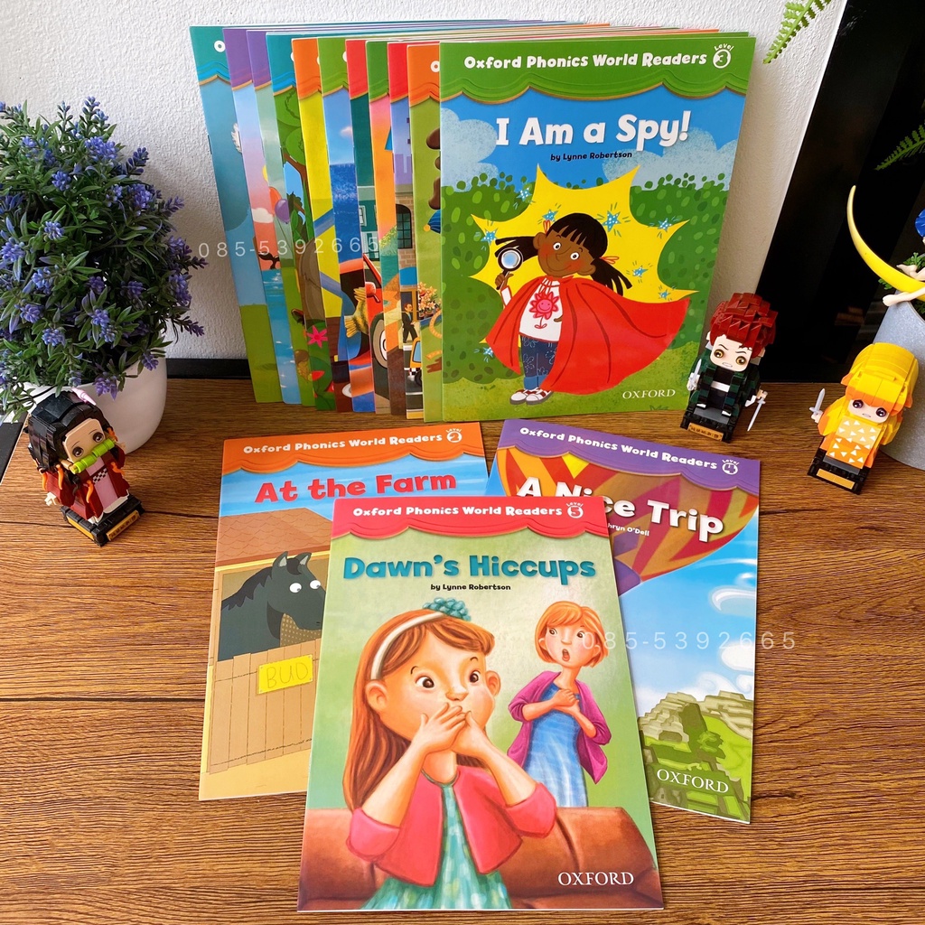 หนังสือภาษาอังกฤษ Oxford Phonics World Readers Level 1-5 ชุด 15 เล่ม | Shopee Thailand