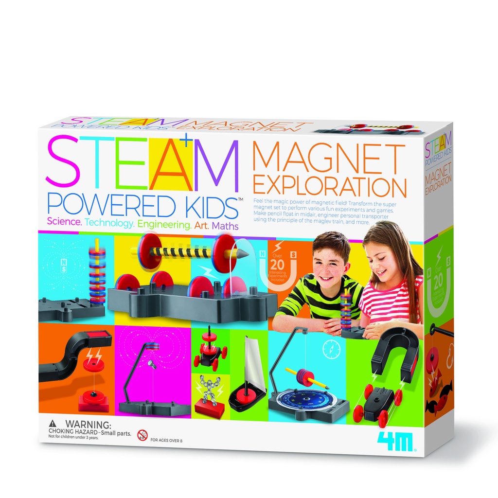 4M Steam Powered Kids Deluxe Magnet Science Kit ชุดของเล่น แม่เหล็ก ...