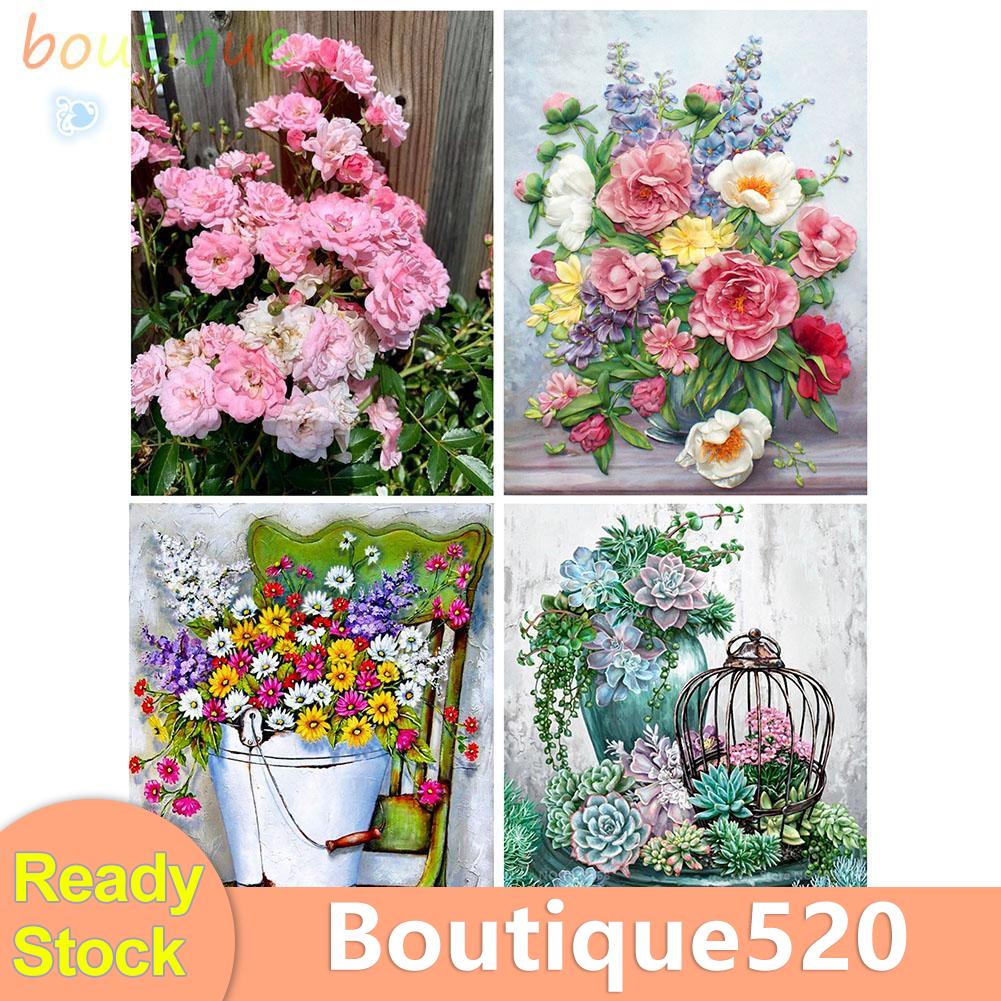 ( Ready Stock ) ชุดปักครอสติสลายดอกไม้ 11 Ct 40X50 ซม . | Shopee Thailand