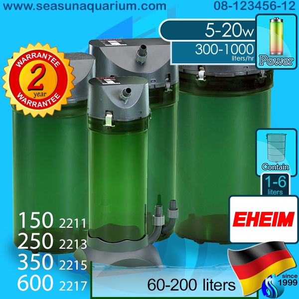 Eheim Classic 150 / 250 / 350 / 600 / เครื่องกรองนอกตู้ External Filter 2211 2213 2215 2217 ...