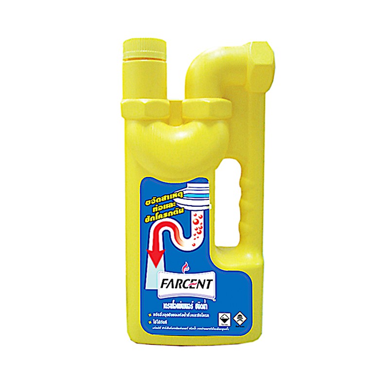 ฟาร์เซ็นท์ น้ำยาขจัดท่อตัน 1,000 มล. Farcent pipe cleaner 1,000 ml ...
