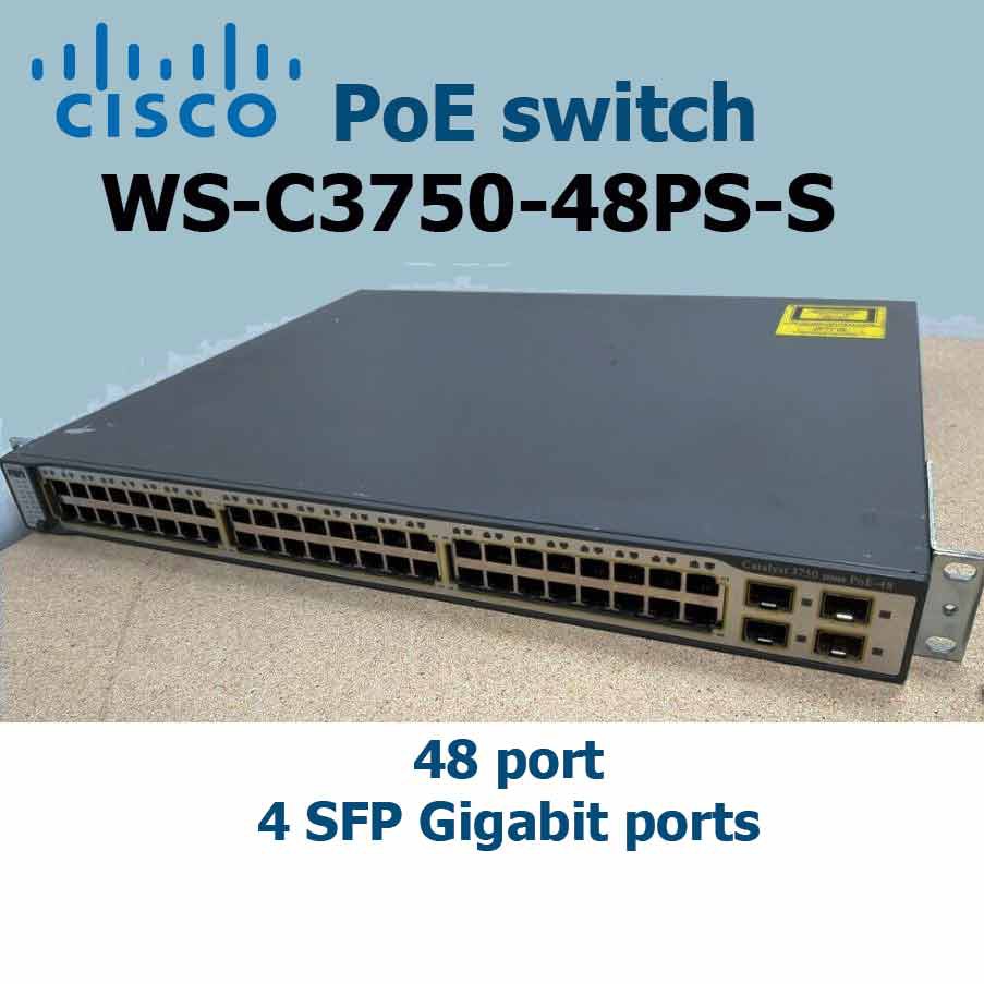 Cisco PoE switch 48 port + 4 SFP Gigabit port Catalyst 3750 Series PoE-48 WS-C3750-48PS | Shopee ...
