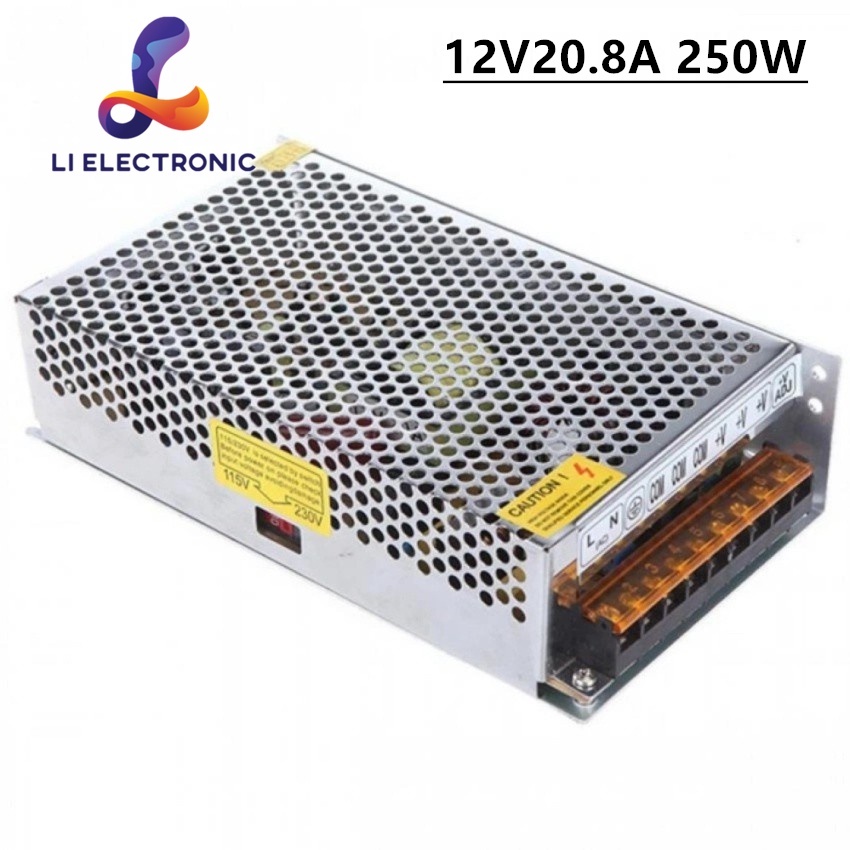 12V20A 250W หม้อแปลงไฟฟ้า AC 110V-220V TO DC Switch Power Supply Adapter สวิตช์เพาเวอร์ซัพพลายอะ ...