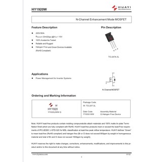 HY1920W HY1920 1920W TO-247 high power MOSFET 200V90A New Original ...