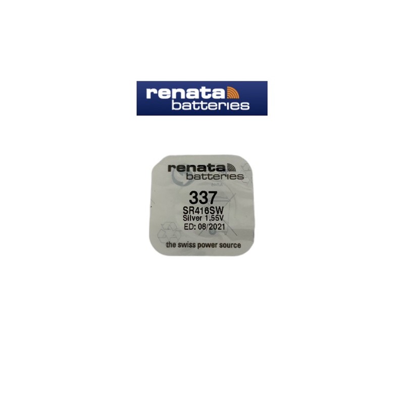 ถ่านนาฬิกา ถ่านกระดุม Renata 337 (SR416SW) Watch Batteries Silver Oxide ...