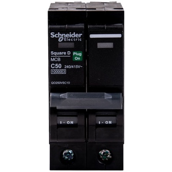 Schneider เมนเบรกเกอร์ 2P 20A, 32A, 50A, 63A, 80A 100A 10kA | Shopee ...